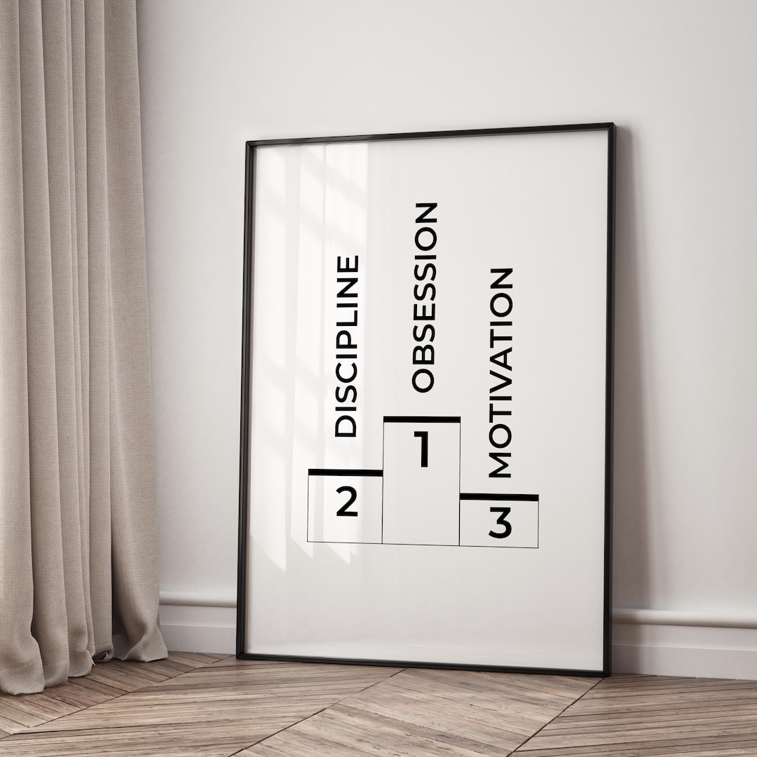 Motivational Quote Poster: Obsession, Motivation, Discipline ...
