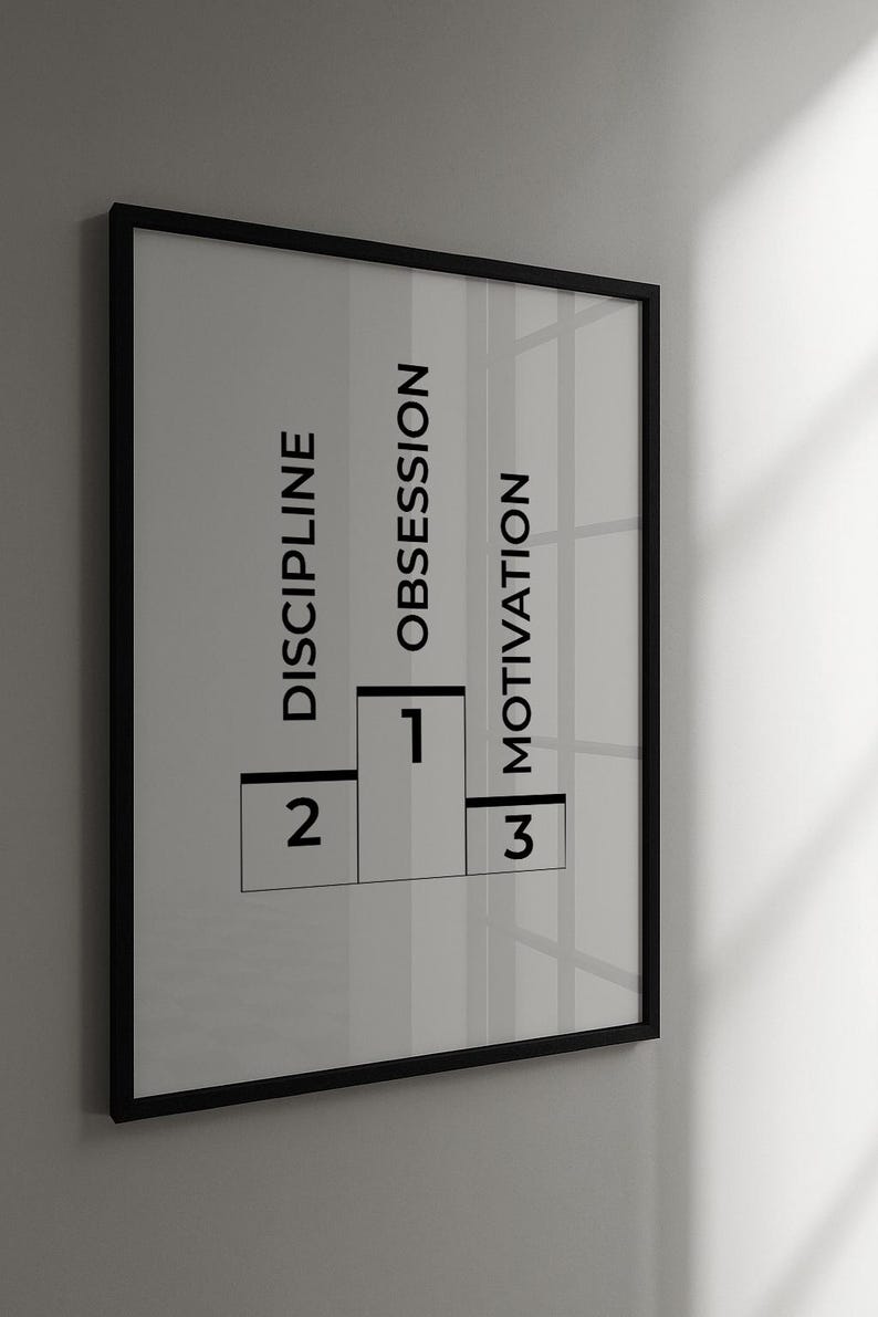 Motivational Quote Poster: Obsession, Motivation, Discipline ...