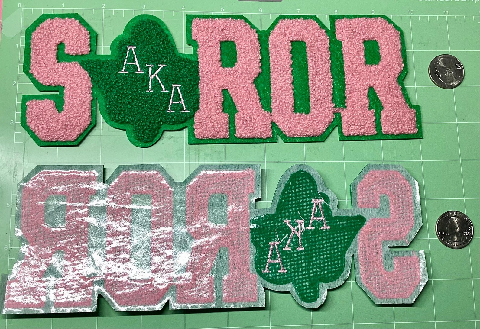 AKA Soror and 1908 Chenille Iron on Patches - Etsy