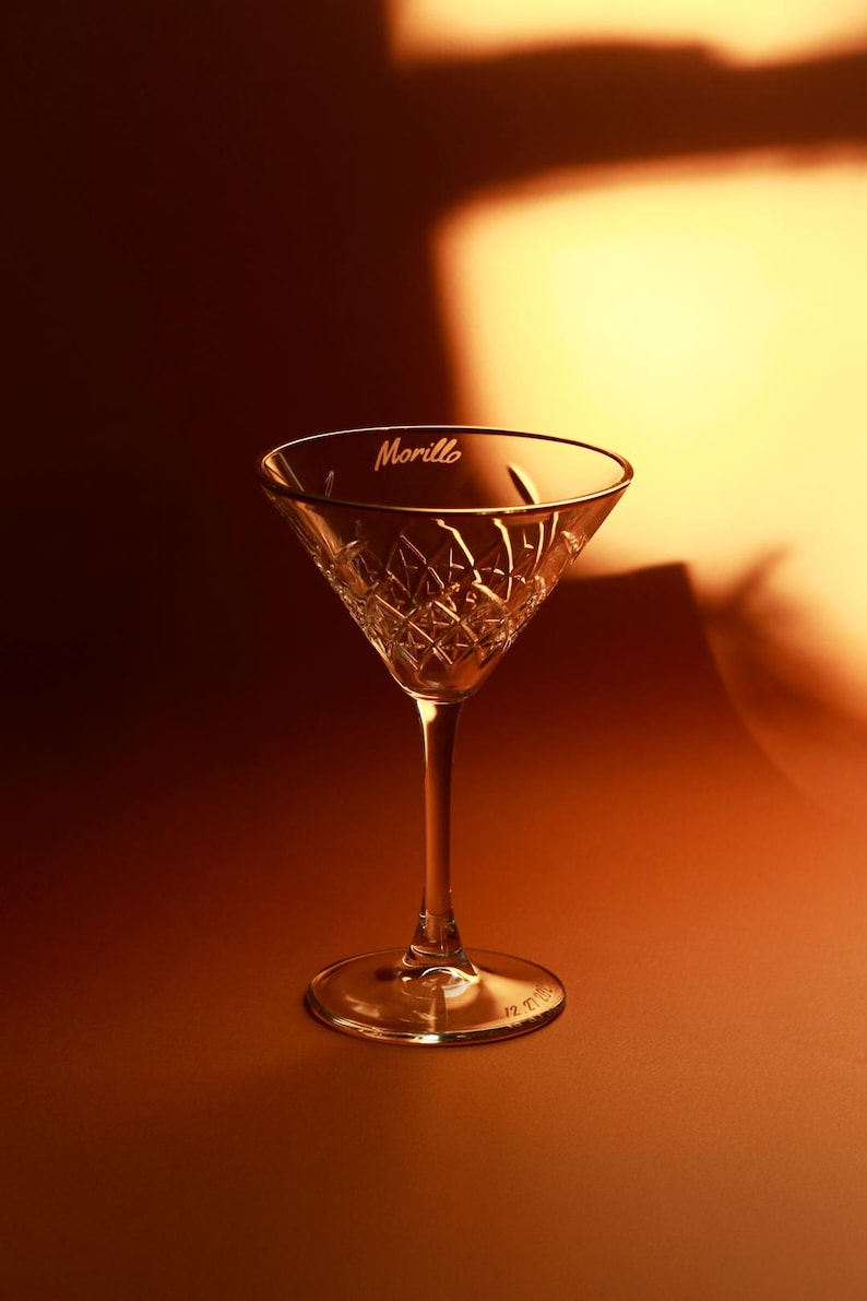 Personalized Crystal Martini Glass, Custom Name & Date | Art Deco ...