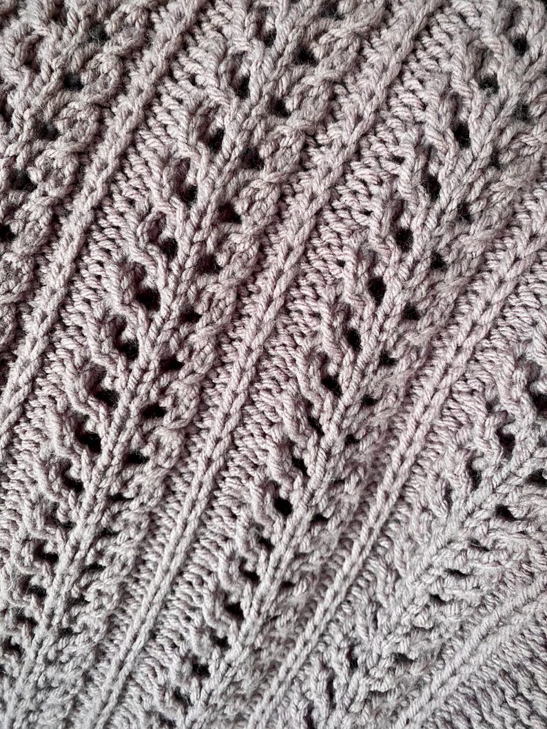 Lavender Sprigs *PATTERN* Knit Blanket *MULTIPLE SIZES* - Etsy