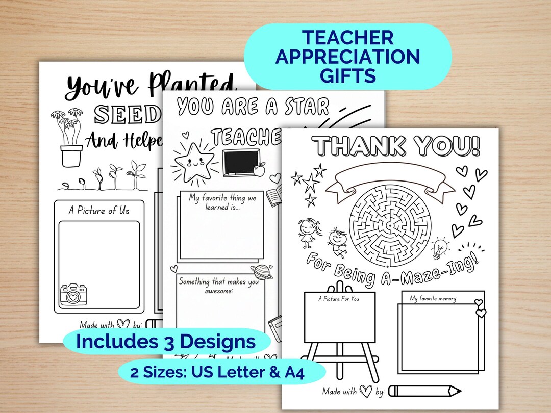 Teacher Appreciation Week Printable Letters, Thank You Teacher Cards ...