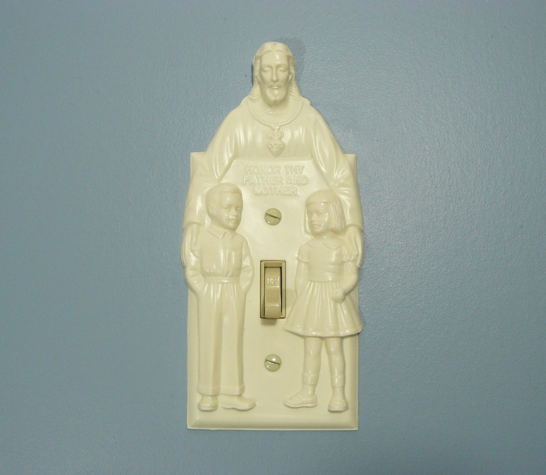 Reproduction Vintage Turn on Jesus Light Switch Plate Cover Hartland ...