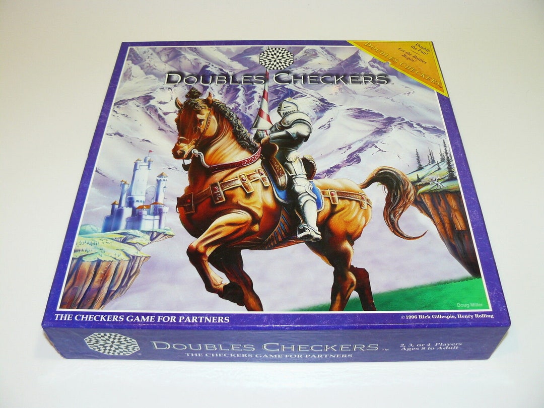 Rare Doubles Checkers Board Game for Multi-player Partners Checker ...