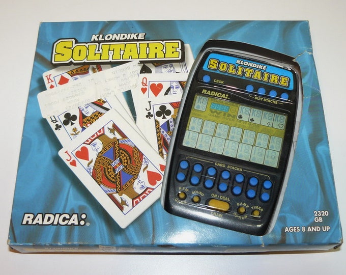 Radica Handheld KLONDIKE SOLITAIRE LCD Electronic Card Game Hand Held ...