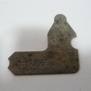 Vintage Machinist Tool Gage Lot L.S. Starrett 155 & 272B Lufkin Rule ...