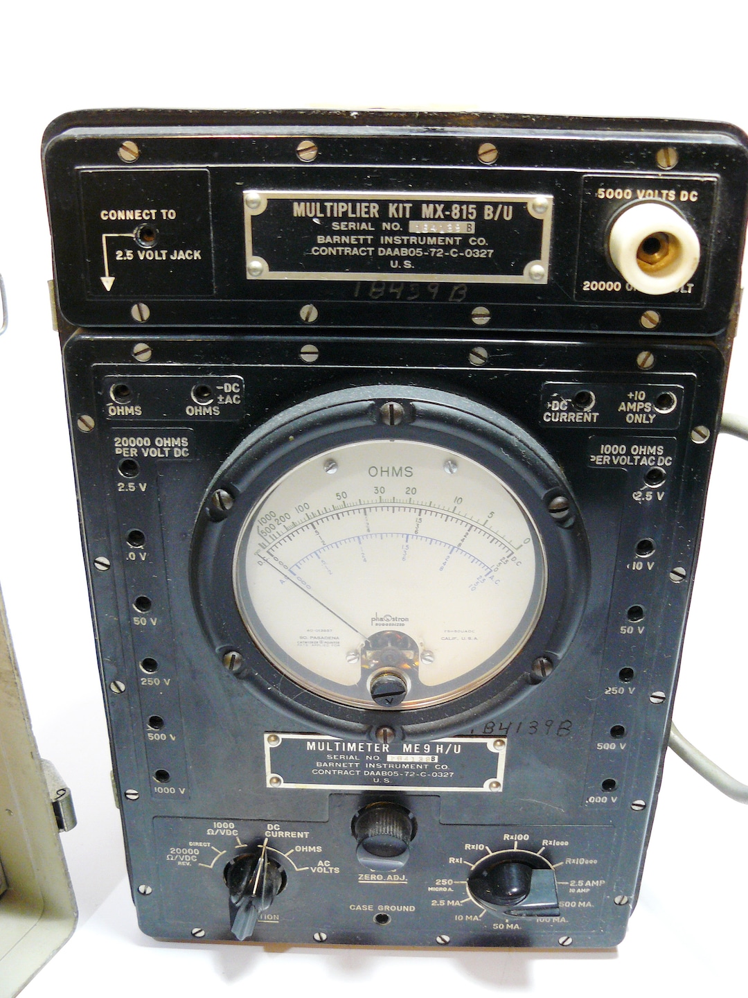 Vintage Barnett Instrument Military Multimeter TS-353 B/U Multi Meter ...
