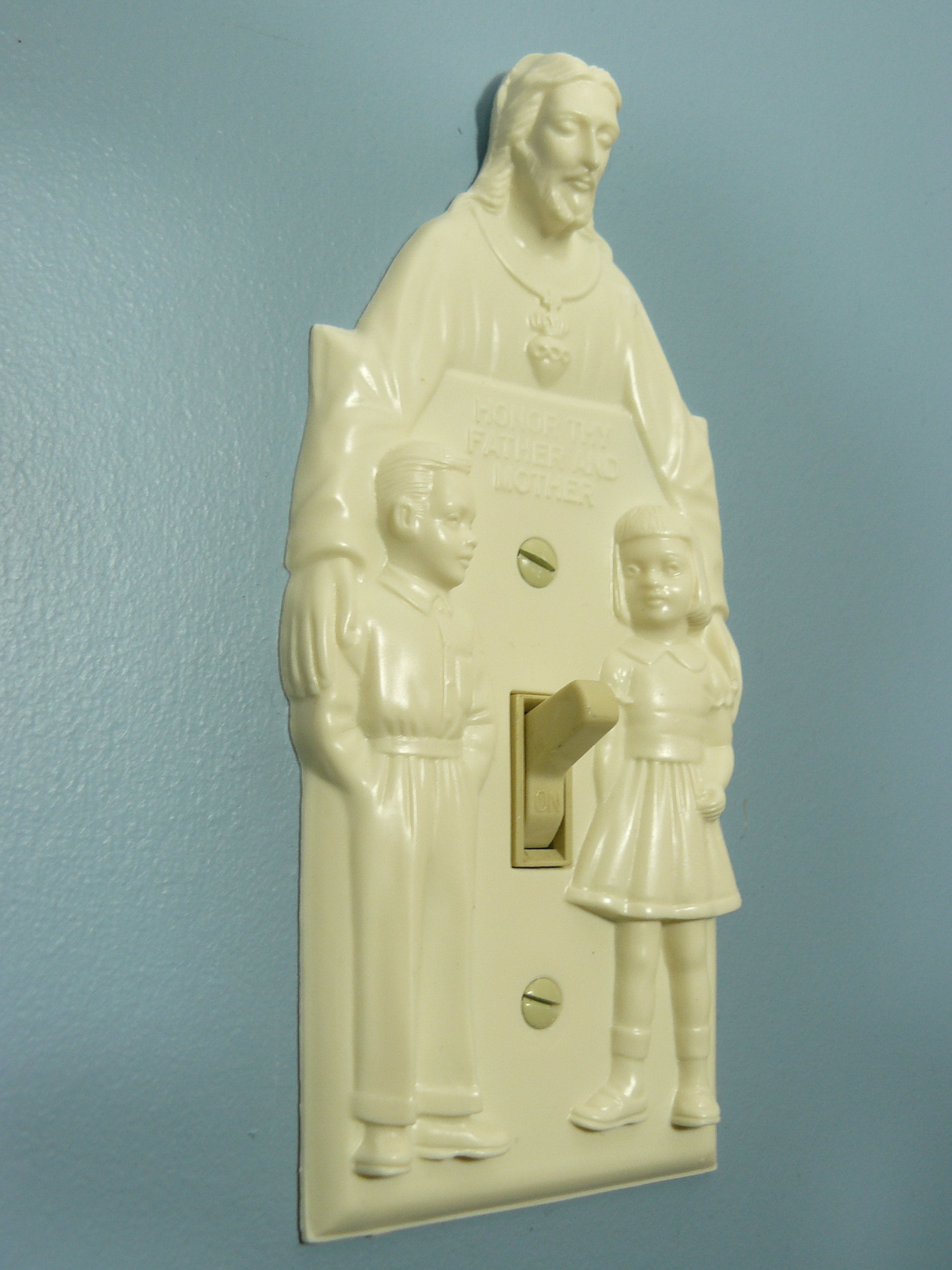 Reproduction Vintage Turn on Jesus Light Switch Plate Cover Hartland ...