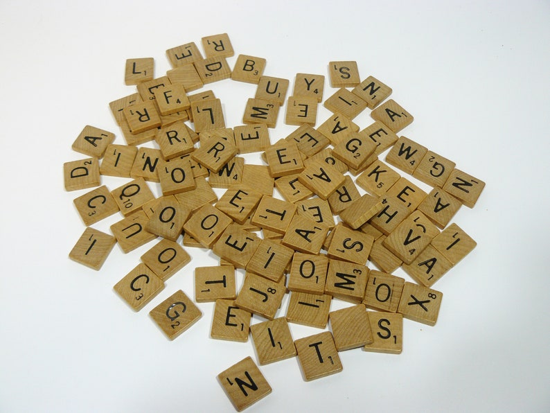 LOT of 100 SCRABBLE Tiles for Crafting Jewelry Scrapbooking Craft - Etsy