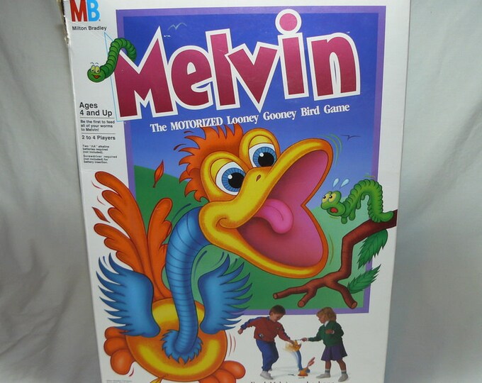 Rare MELVIN the Motorized Looney Gooney Bird Game Complete Milton ...
