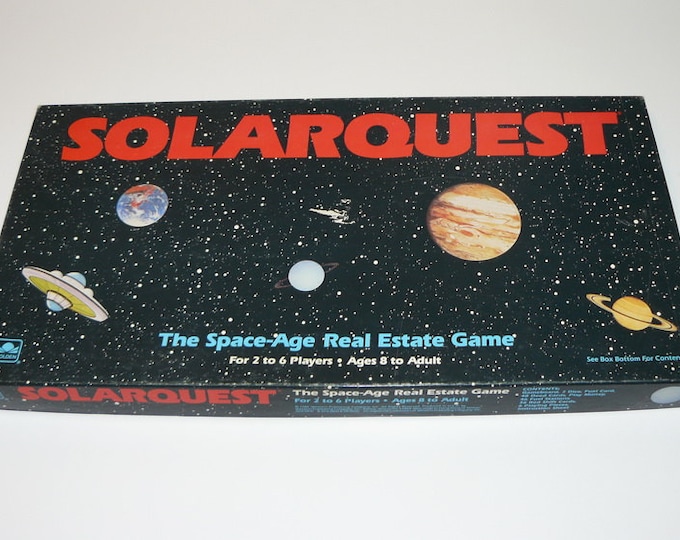 1986 Solarquest Space Age Real Estate Board Game SOLAR QUEST Outer ...