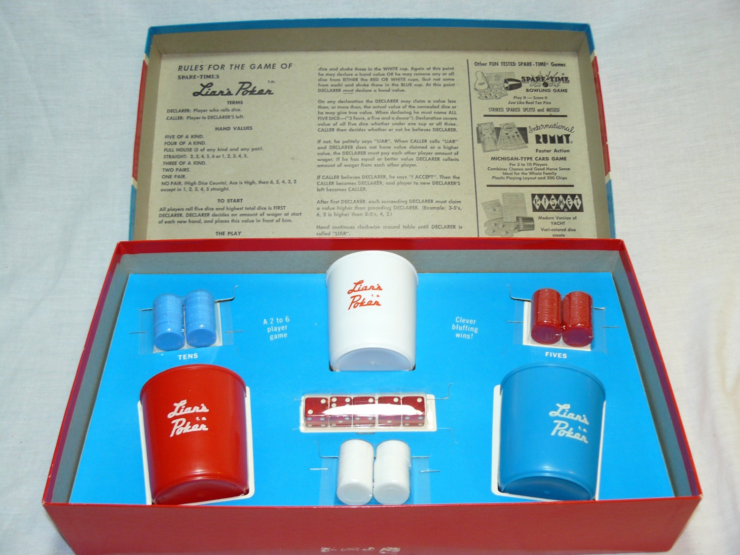 Liars Poker Dice Game Purudo Liars Dice Bluffing Vintage - Etsy