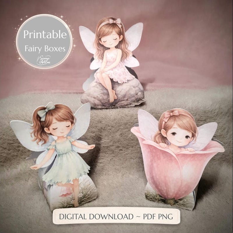 Printable Fairy Candy Box - Etsy