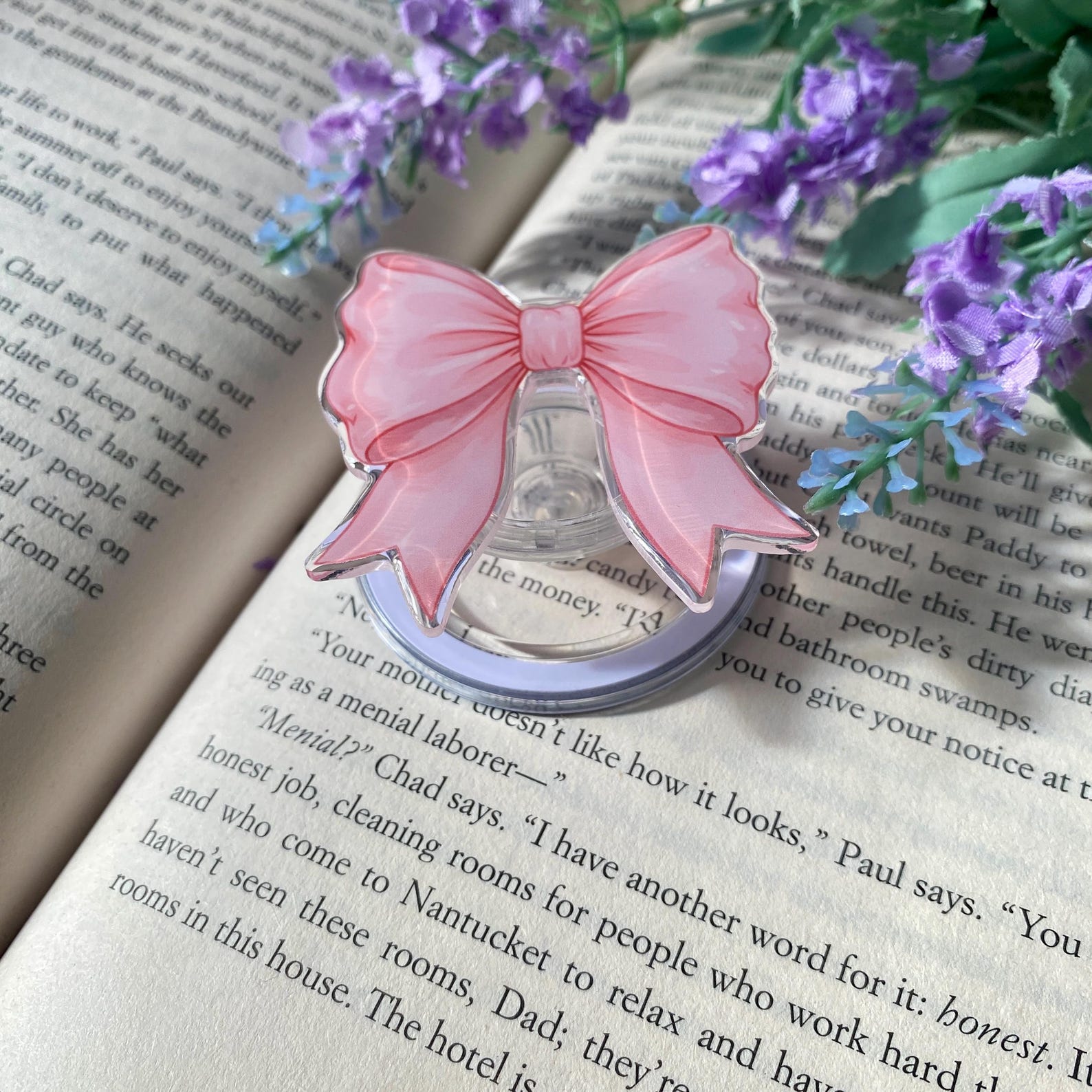 Magsafe Magnetic Phone Kindle E Reader Grip Coquette Pink Bow Bookish ...
