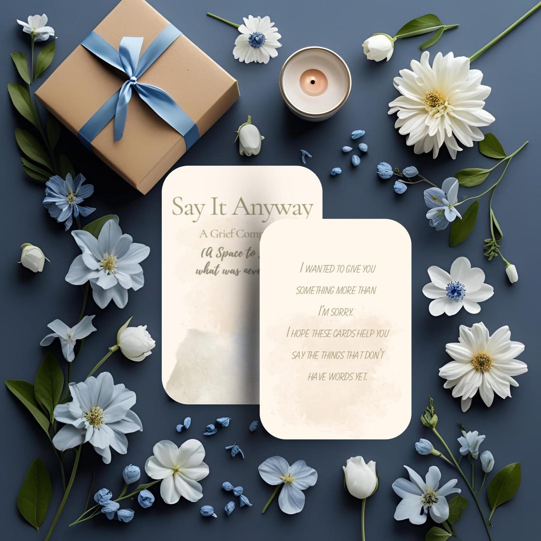 Digital Grief Cards | Sympathy Printable | Writing Prompts for Loss ...