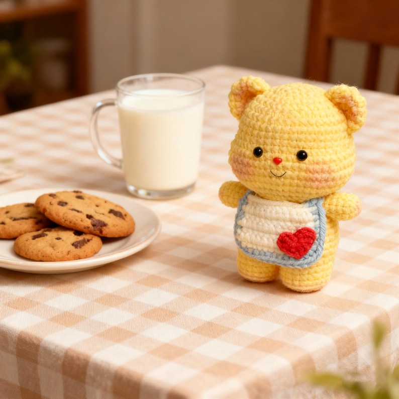 Handmade Crochet Bear Plush | Cute Amigurumi Teddy Bear Toy | Gift for ...