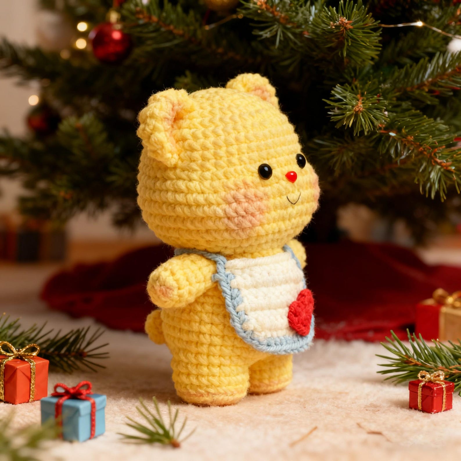 Handmade Crochet Bear Plush | Cute Amigurumi Teddy Bear Toy | Gift for ...