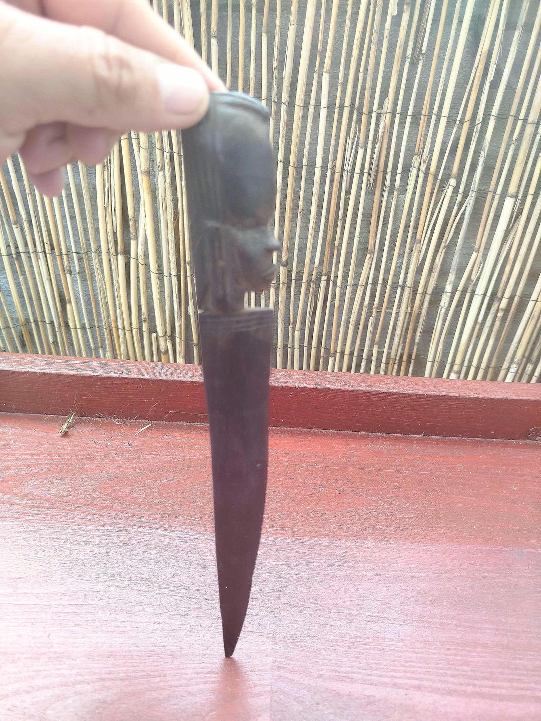 West African Ceremonial Hair Dagger – Hand-carved Hardwood Authority ...