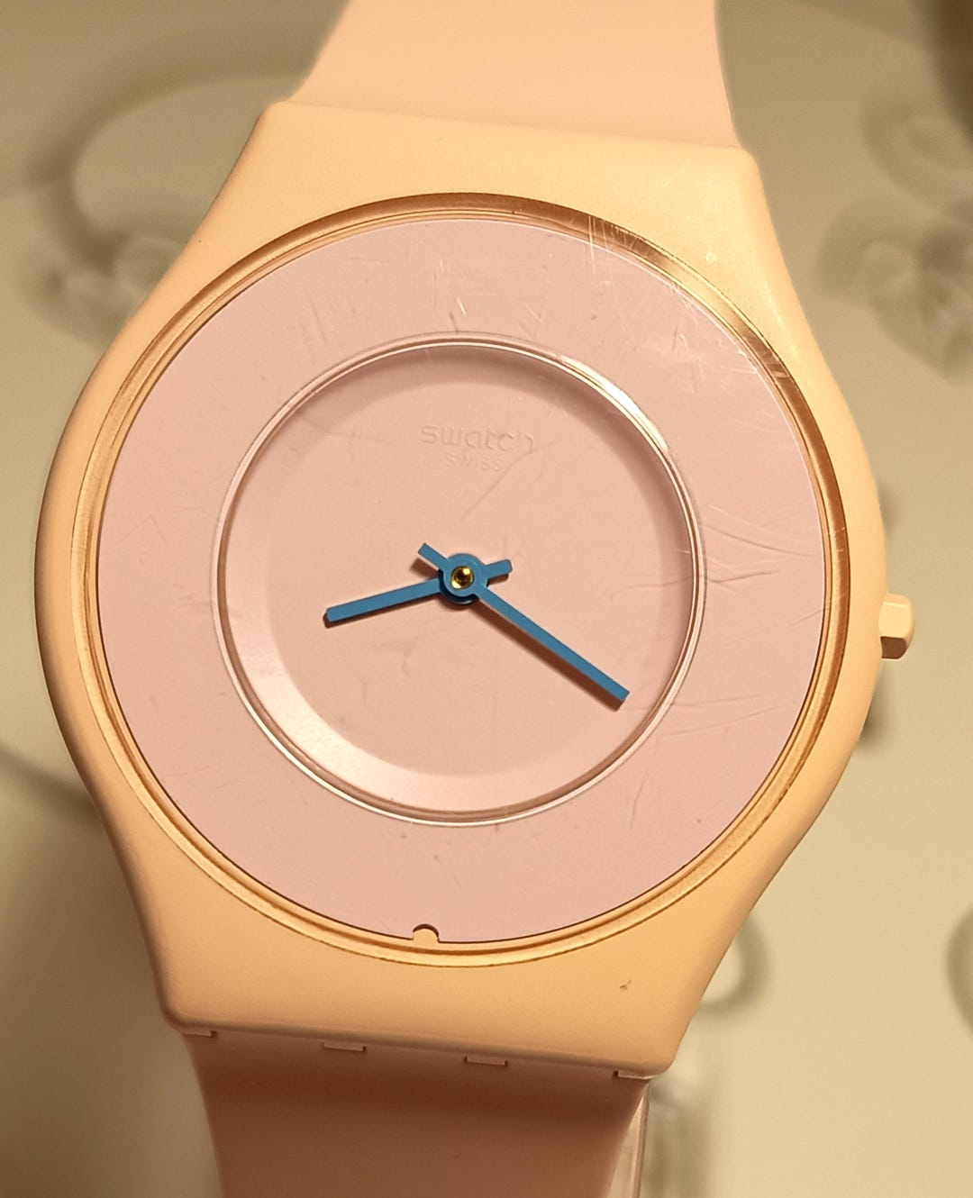 Swatch Skin Classic “caricia Rosa” Pink Bioceramic Swiss Quartz Watch ...