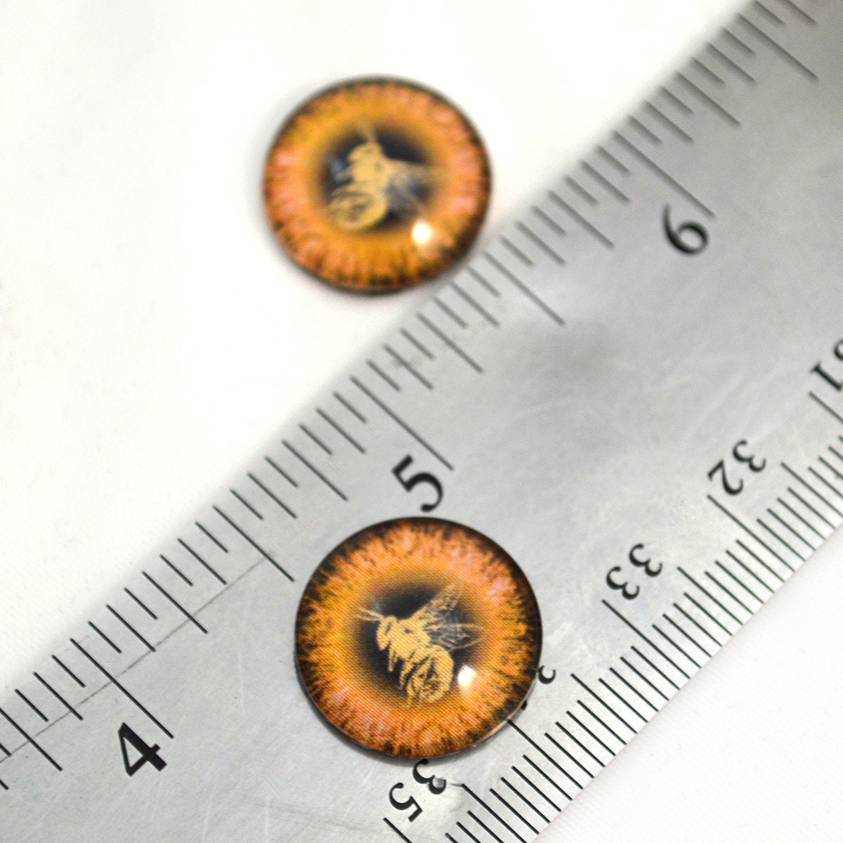 Queen Bee Glass Eyes - 6mm to 40mm - Jewelry Making Art Dolls Bug ...