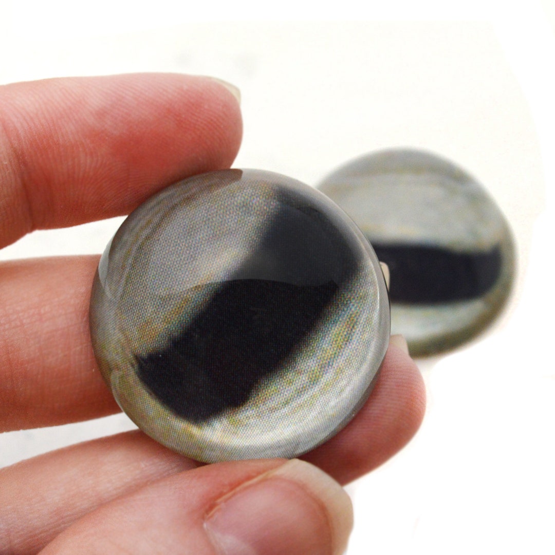 High Dome Pale Goat Half Sphere Glass Eyes | Rounded Beige Animal Art ...