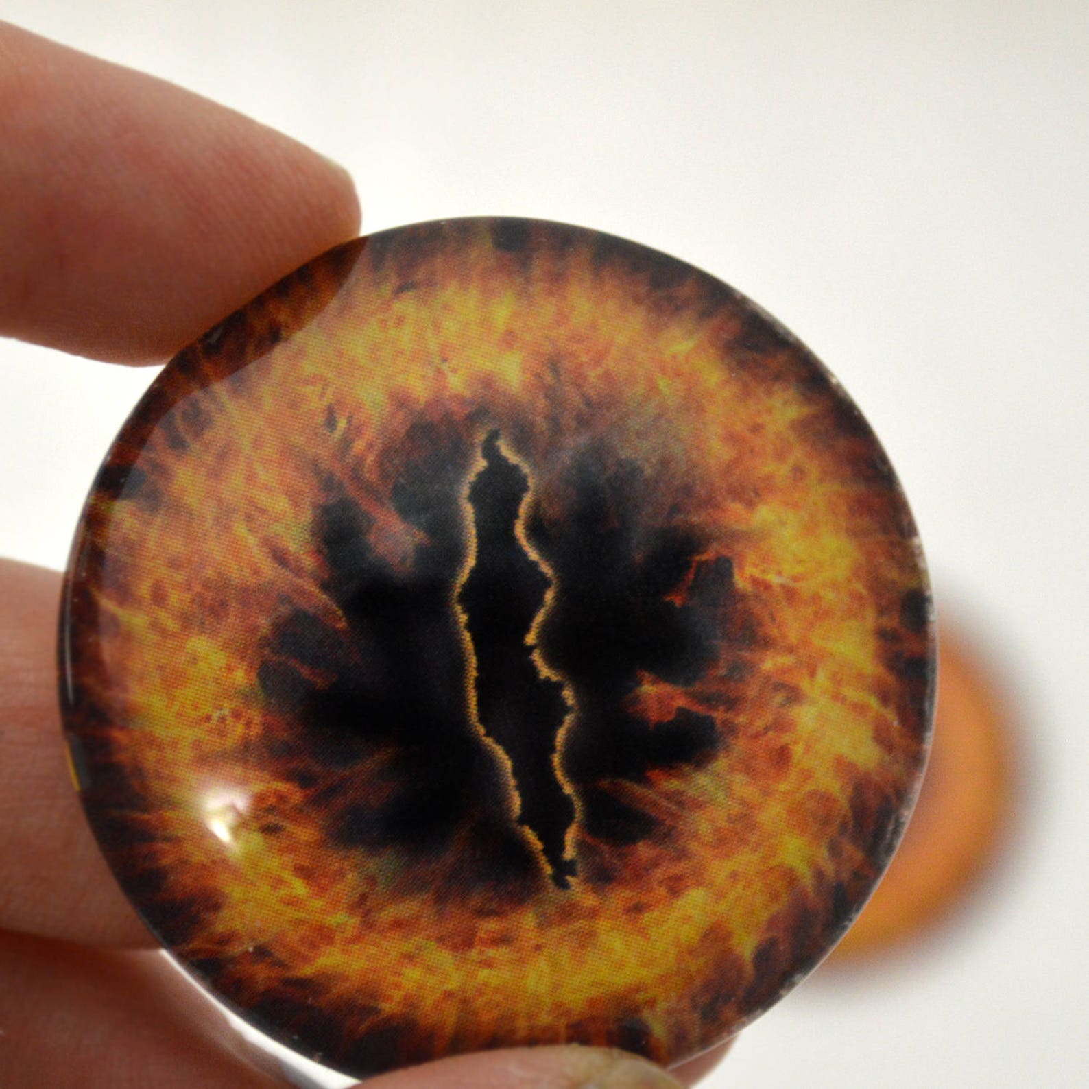 Ring of Fire Dragon Glass Eyes - Pick Your Size - for Jewelry Making ...