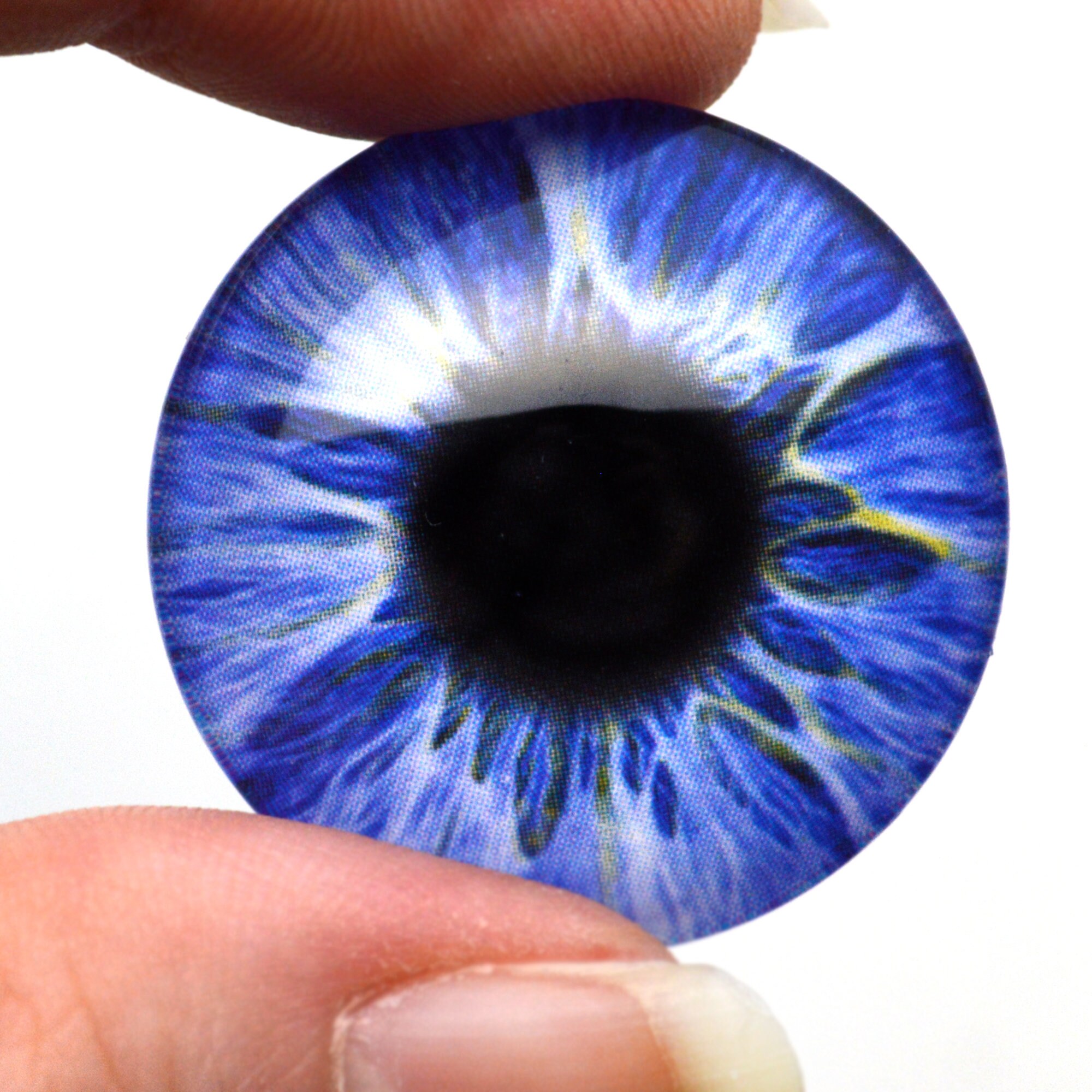 Intense Ice Blue Human Glass Eyes Sizes 6mm to 40mm Jewelry Real Art ...