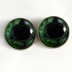 10mm - 30mm Green Frog Reptile Button Eyes Sew on Shank Loops Stuffed ...