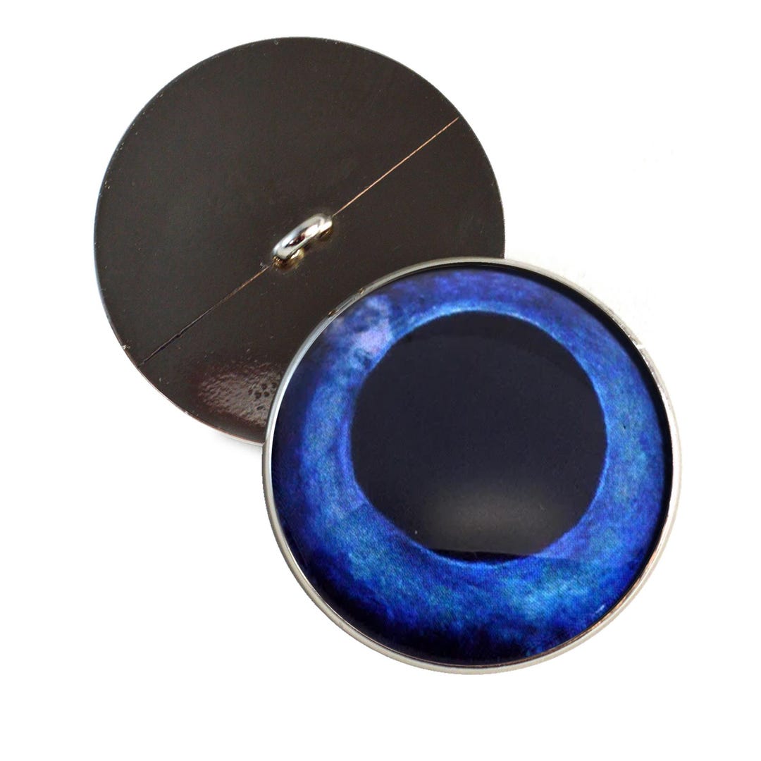 10mm - 30mm Blue Swordfish Inspired Button Eyes Sew on Shank Loops ...