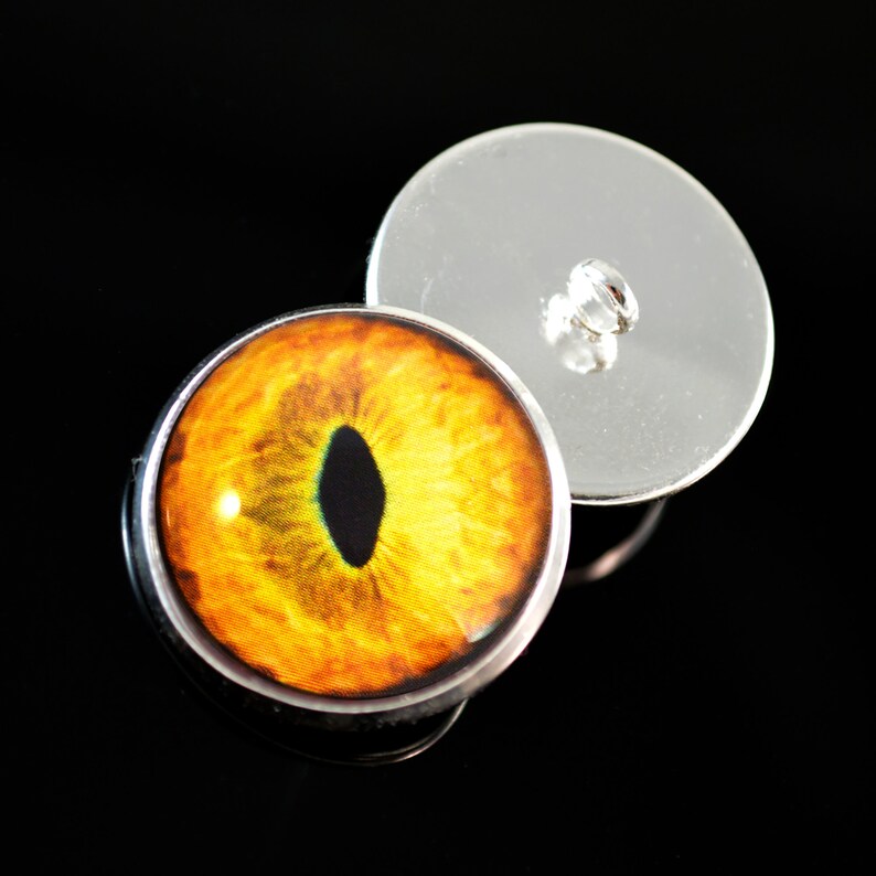 10mm - 30mm Goldenrod Realistic Tabby Cat Button Eyes Sew on Shank ...