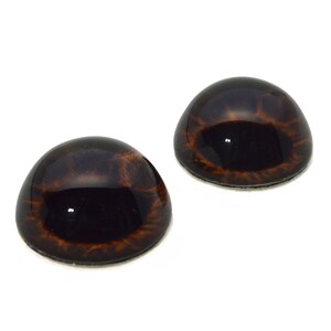 High Dome Baby Alien Adorable Dark Brown Half Sphere Glass Doll Eyes ...