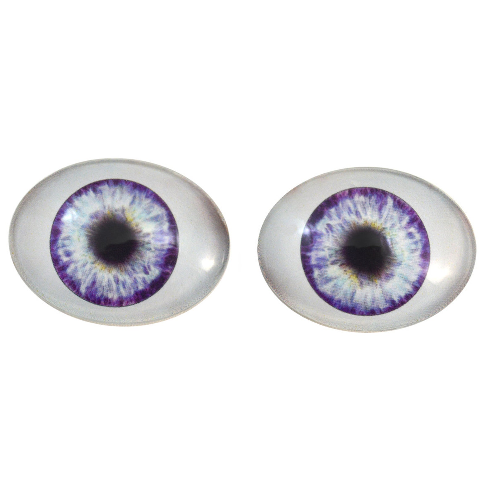 5 Pairs Doll Oval Glass Eyes Bulk Bundle - Choose Your Size: 13mm X ...