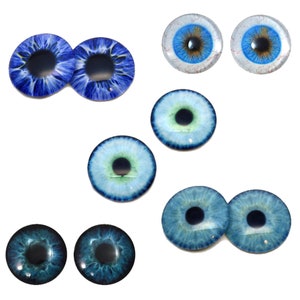 5 Pairs Blue Human Eyes Collection Discounted Bundle Set of 10 Eyes ...
