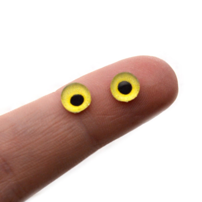 5 Pairs Bundle Owl Glass Eye Bird Animal Cabochons Set of 10 Eyes ...