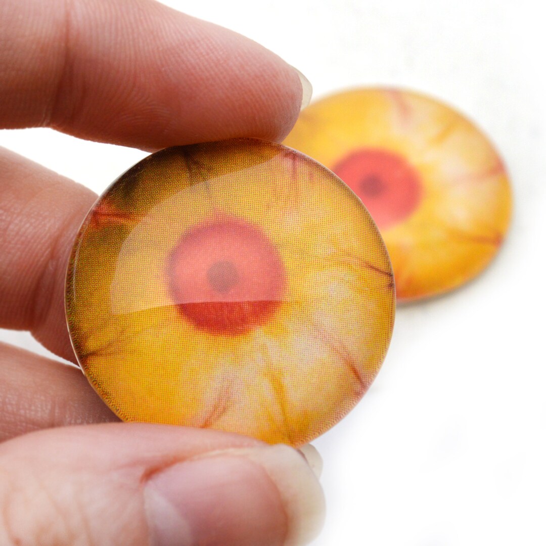 Slimy Ghoul Scary Bloodshot Ghost Glass Eyes 6mm to 60mm Jewelry Making ...