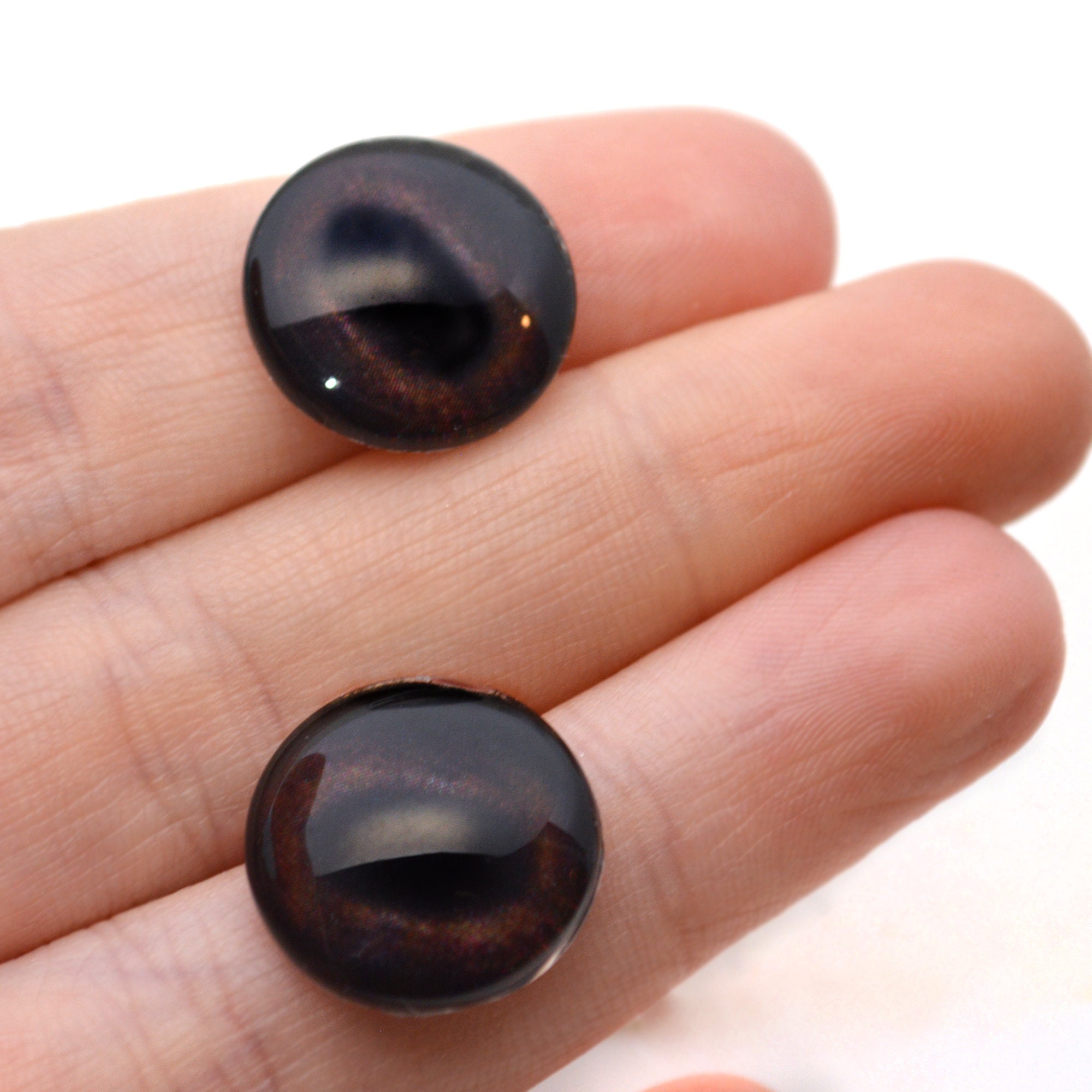 Whitetail Deer Glass Animal Eyes Dark Brown 6mm - 60mm Jewelry Making ...
