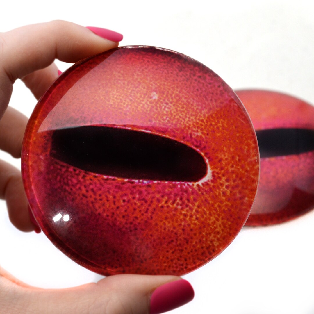 Giant 78mm Red Octopus Glass Eyes 3 Inch Large Faux Taxidermy Ocean Art ...