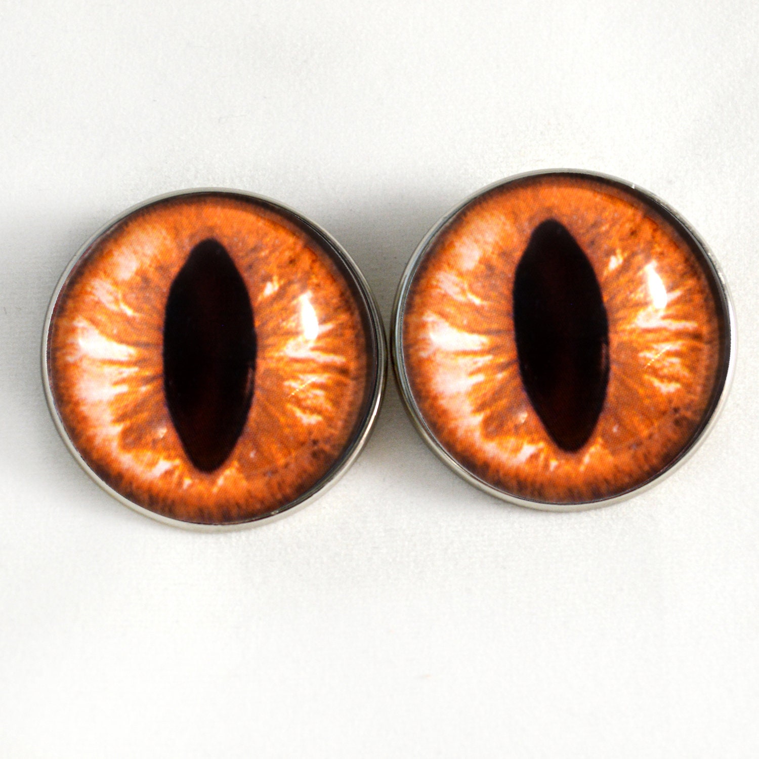 10mm - 30mm Amber Cat or Dragon Button Eyes Sew on Shank With Loop ...
