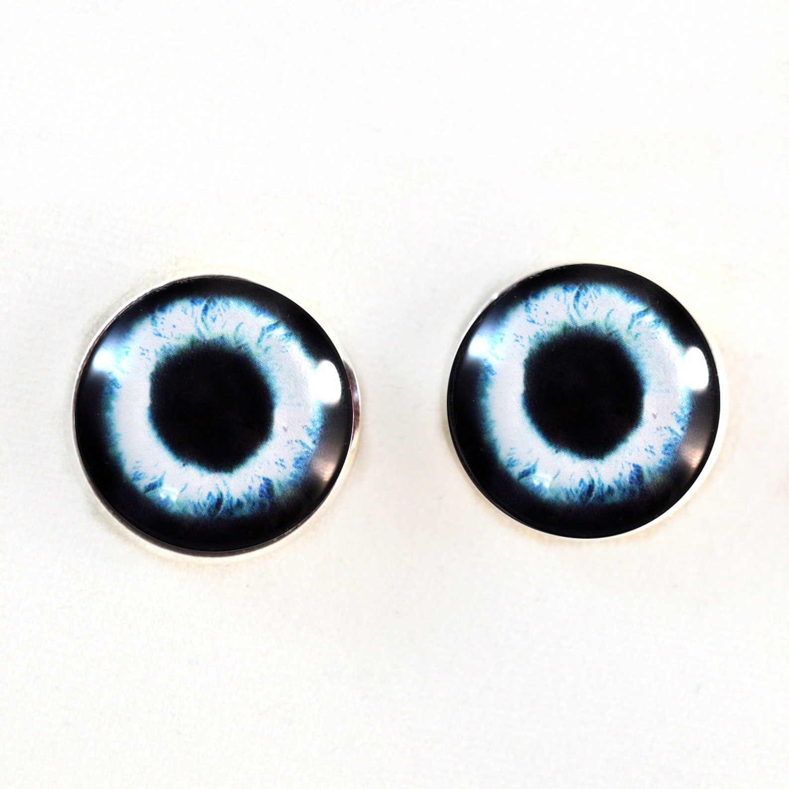 10mm - 30mm Mysterious Pale Blue Mermaid Button Eyes Sew on Shank With ...