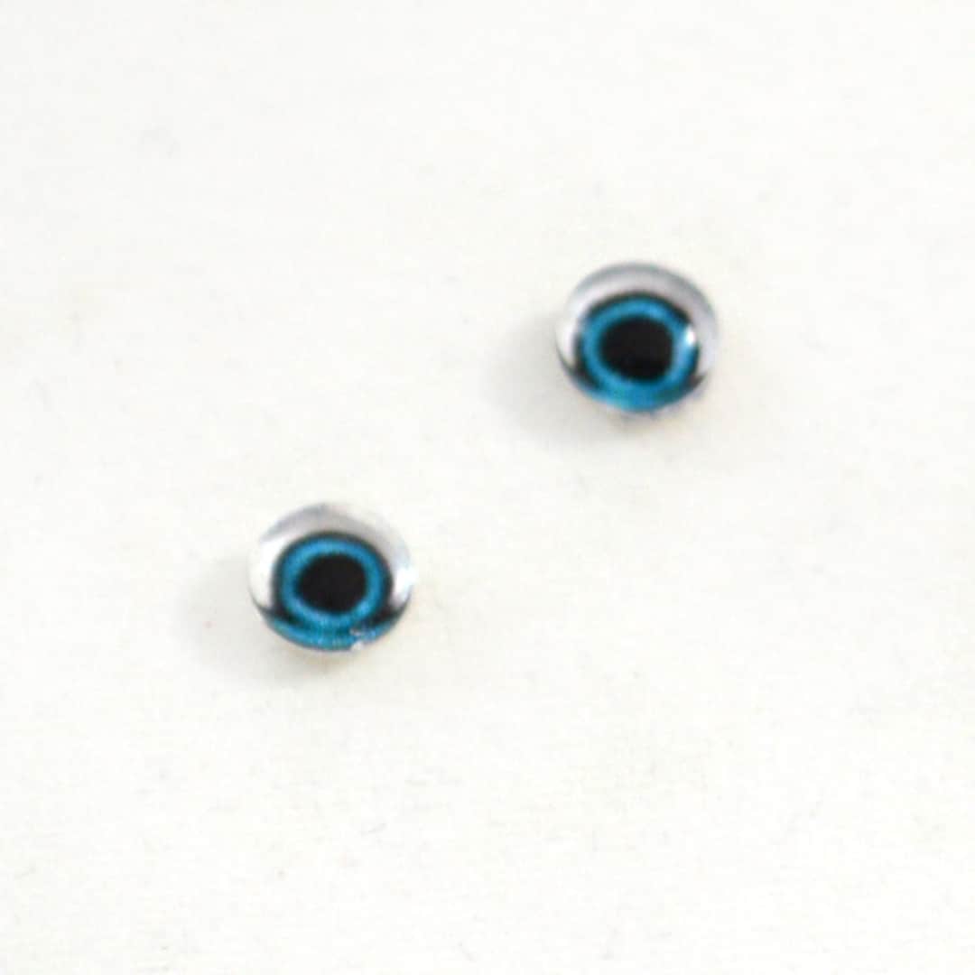 6mm Brilliant Blue Doll Human Eye Glass Cabochons - Tiny Glass Eyes for ...