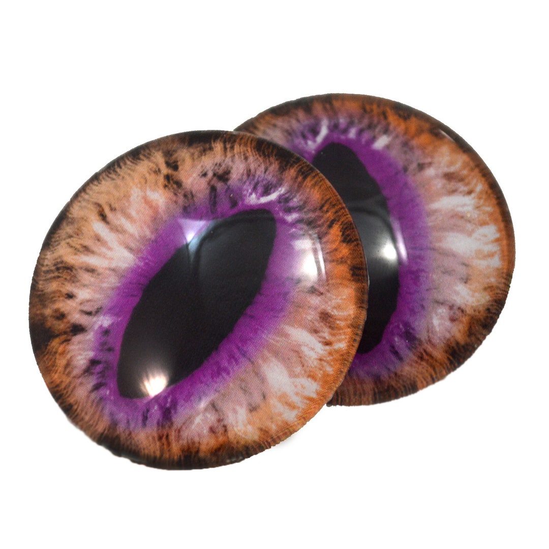 Brown and Fuchsia Cat Glass Eyes - Multiple Sizes - Jewelry Making Art ...