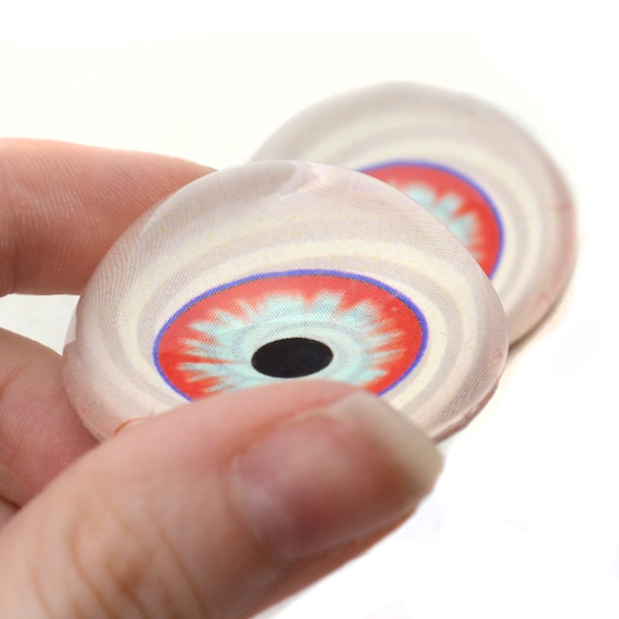 High Dome Manic Clown Half Sphere Glass Eyes Scary Horror - Etsy