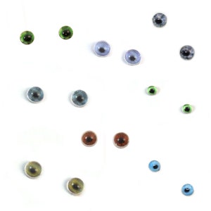 Bulk 4mm Human Glass Eyes 8 Pairs Wholesale Lot Super Tiny Craft Eye ...