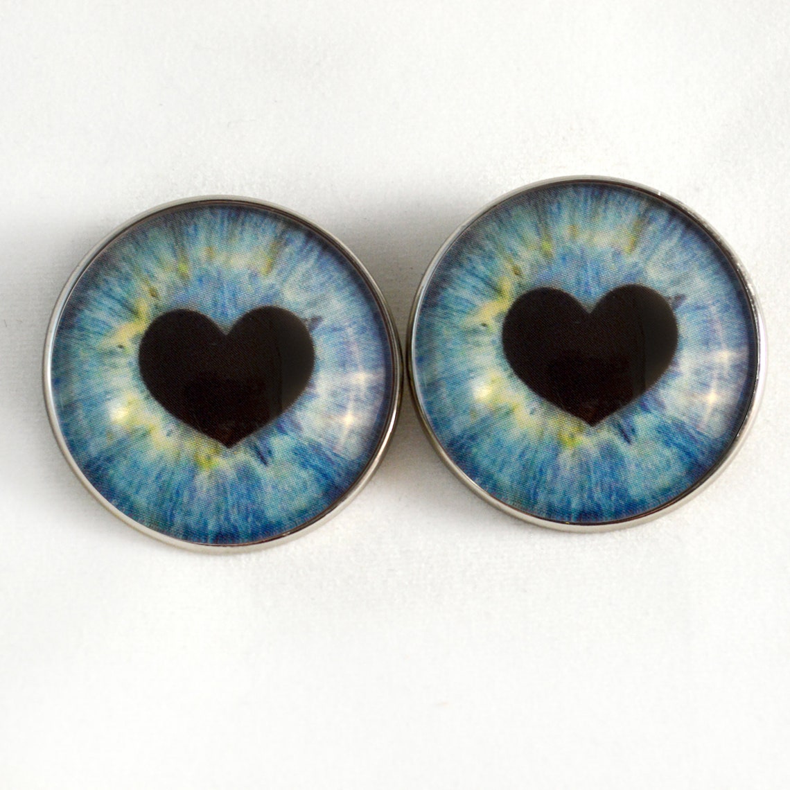 10mm - 30mm Light Blue Heart Pupil Valentine Doll Button Eyes Sew on ...