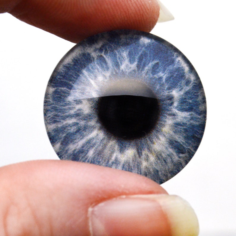 Gray Blue Human Glass Eyes Realistic 6mm to 40mm Jewelry Real - Etsy