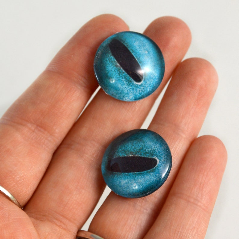 Blue Octopus Glass Eyes - 6mm to 40mm - Jewelry Cabochons Doll Making ...
