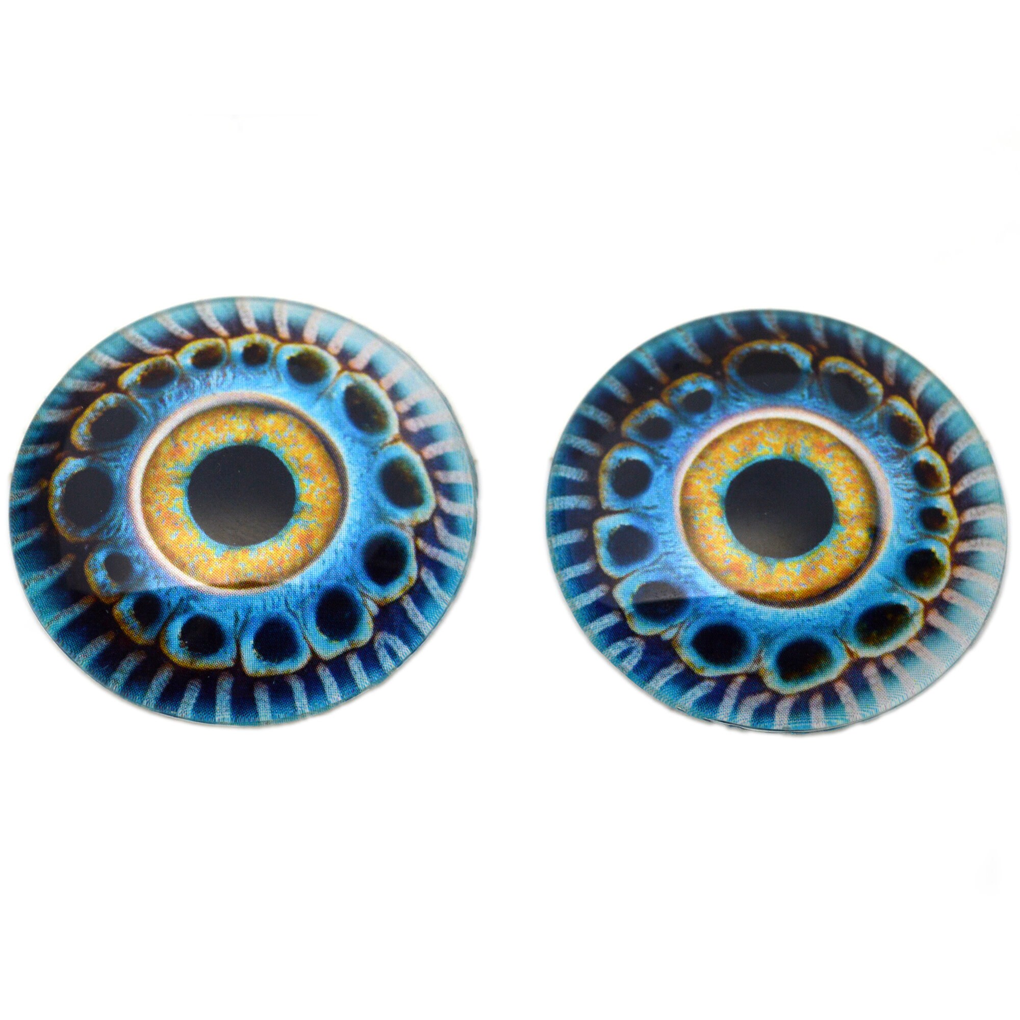 Kraken Glass Eyes Blue and Yellow Sea Monster Creature 6mm to 78mm ...