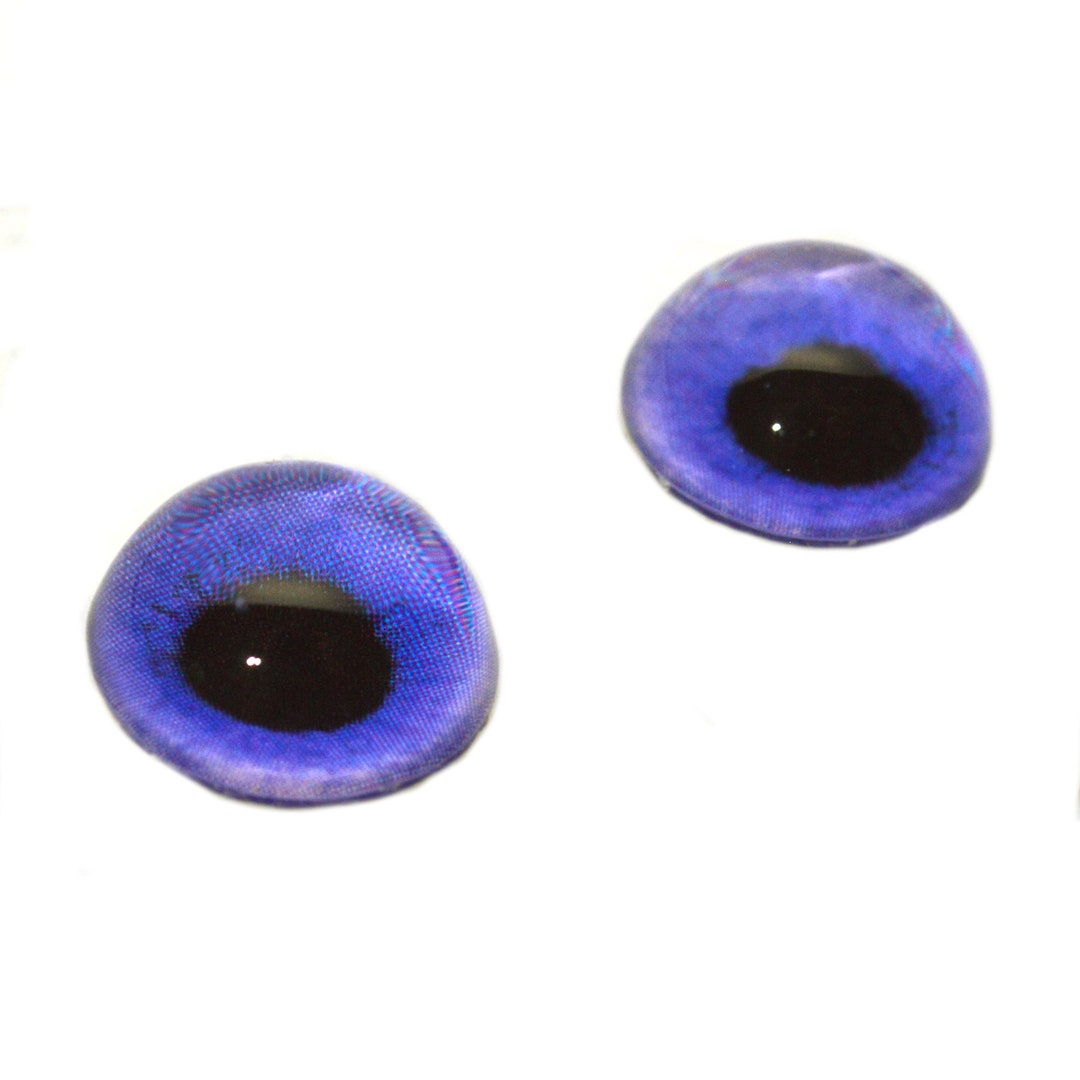 High Dome Blue Violet Zombie Half Sphere Glass Eyes | Human Round Pupil ...