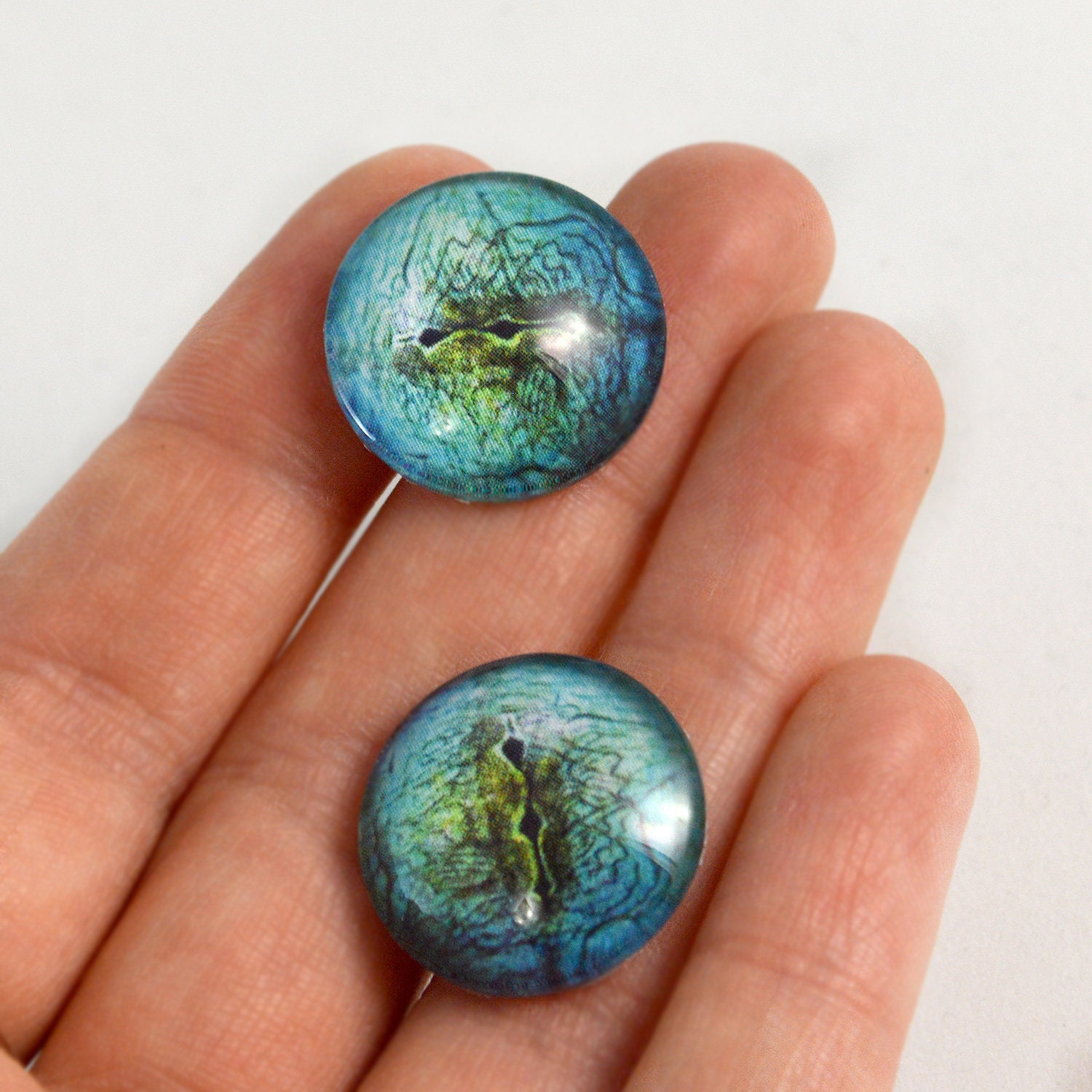 Blue Lizard Snake Glass Eyes Reptile Handmade 6mm to 40mm - Etsy