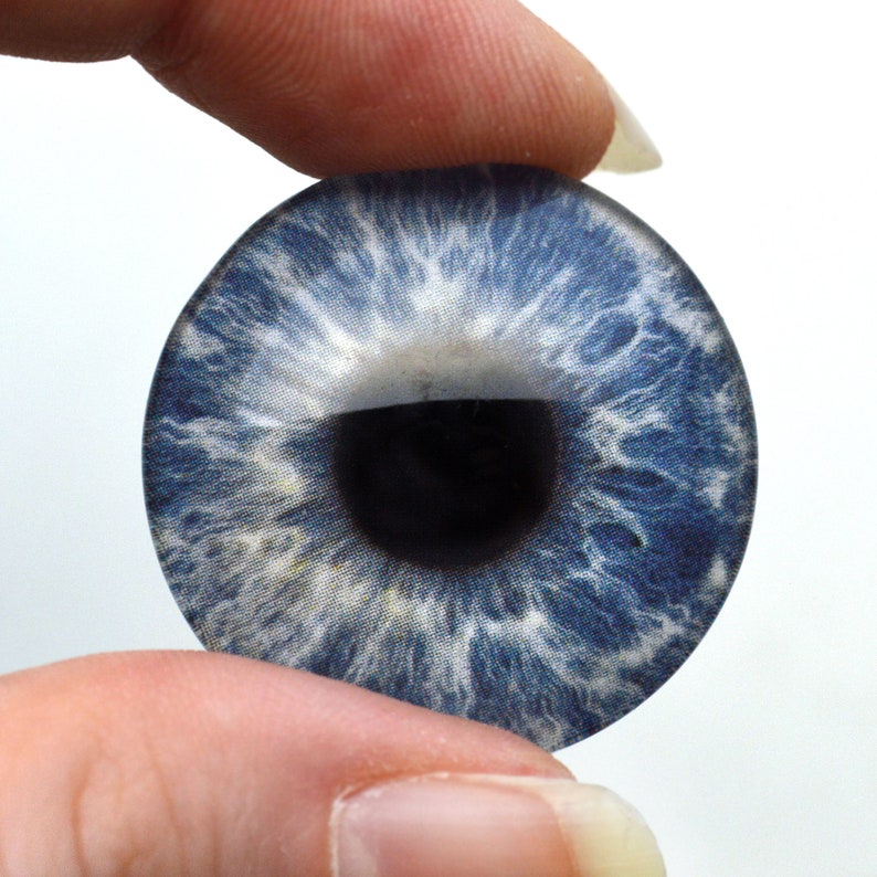 Gray Blue Human Glass Eyes Realistic 6mm to 40mm Jewelry Real - Etsy